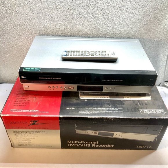 Zenith | Media | New Zenith Xbr76 Multi Format Dvd Recorder Vcr Vhs ...